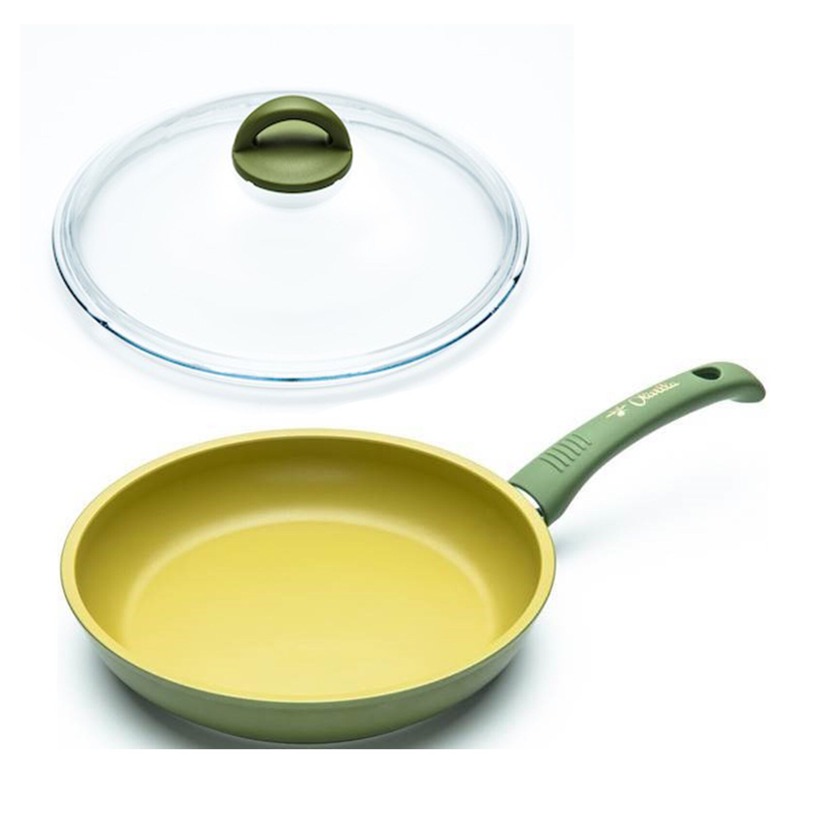 Buy Olivilla Frypan 32cm + Pyrex Lid Online | Carrefour Egypt