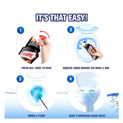 Buy Harpic Citrus Power Plus 10X Most Powerful Toilet Cleaner, 750ml Online | Carrefour KSA