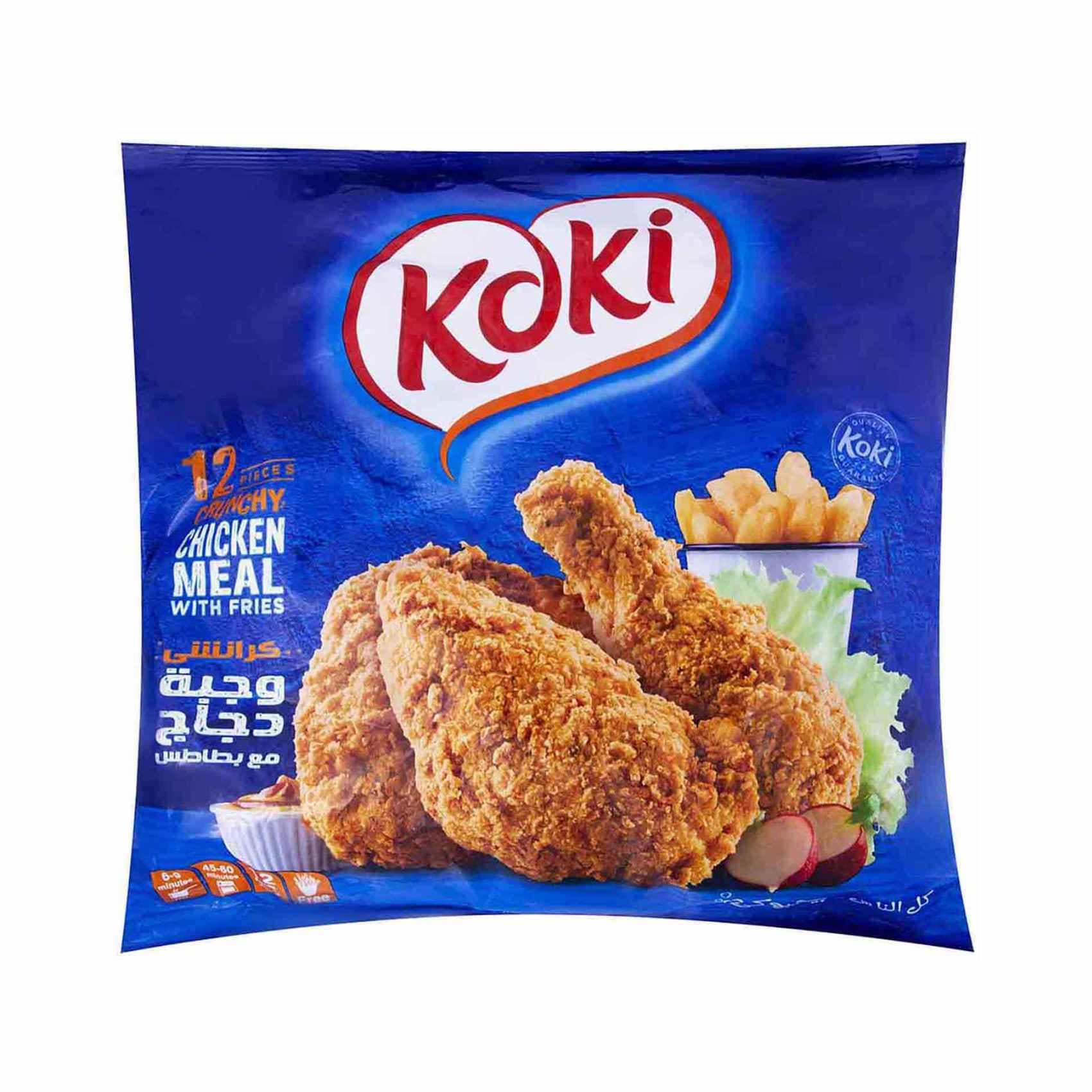 Buy Koki Crunchy Chicken Meal - 12 Counts + Fries Online | Carrefour Egypt