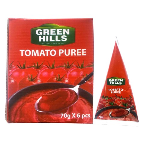 Green Hills Tomato Puree 70 Gram 6 Pieces Online | Carrefour Jordan
