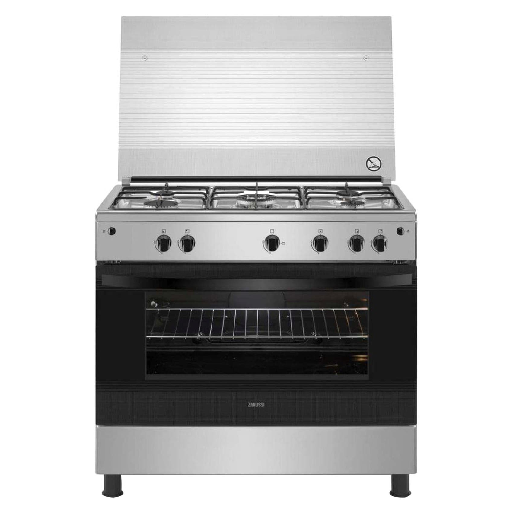 Buy Zanussi Stainless Steel Gas Cooker with 5 Burners - 90 cm ...
