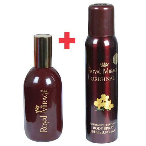 Royal Mirage Eau De Toilette 120ml With Body Spray Purple 150ml price ...