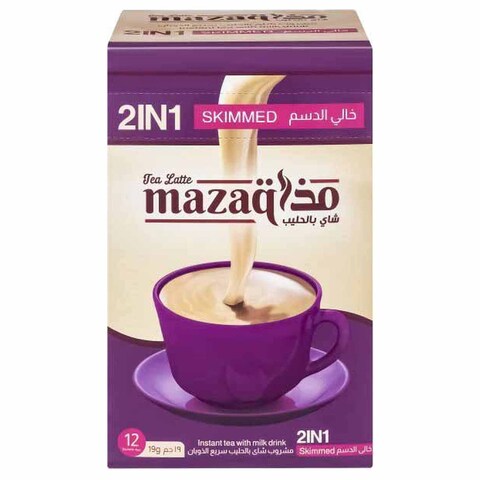 Buy Mazaq 2-In-1 Instant Tea with Skimmed Milk Drink - 12 Sachet Online ...