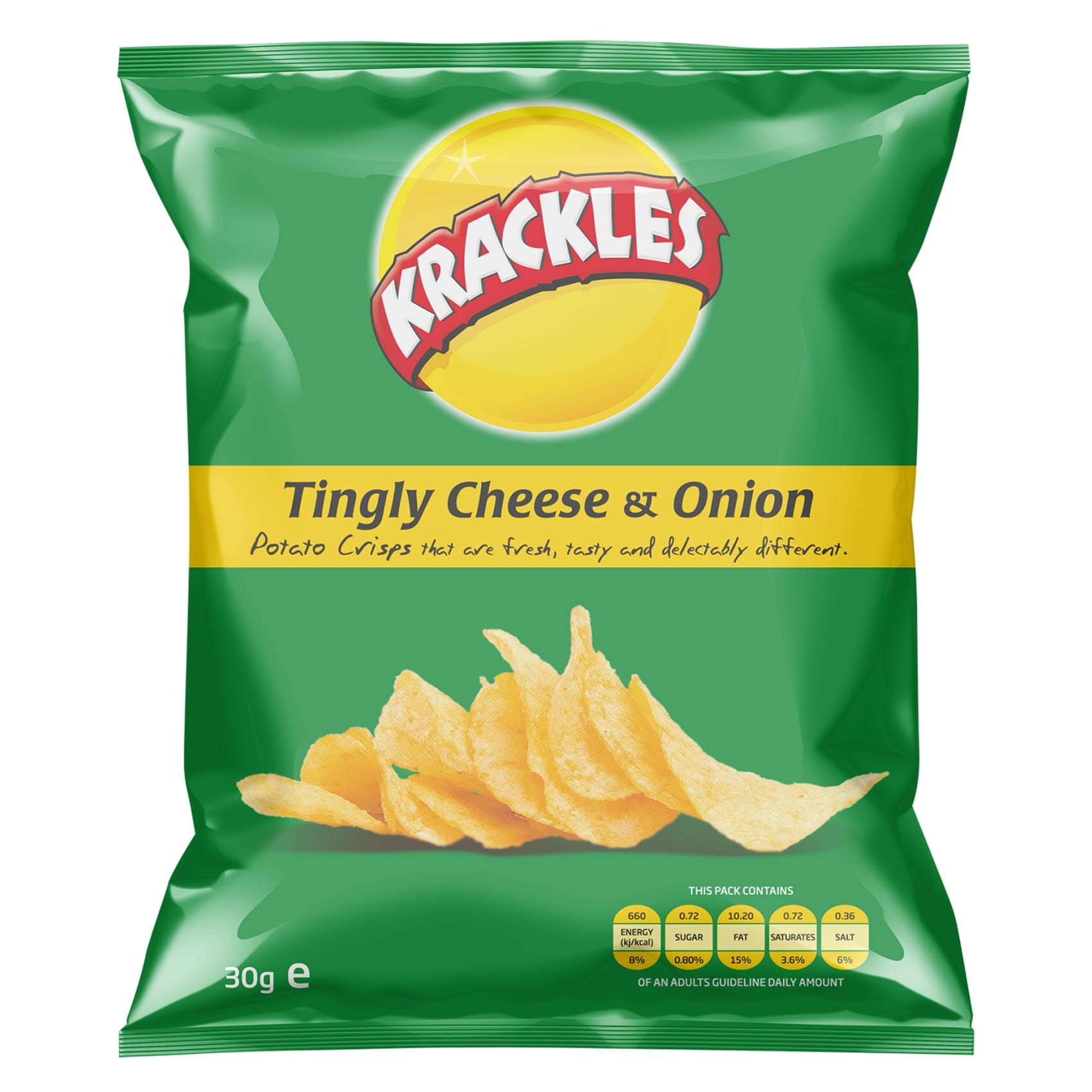 Buy Krackles Tingly Cheese And Onion Potato Chips 30G Online ...