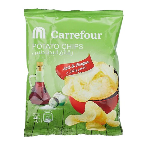 Buy Carrefour Salt & Vinegar Potato Chips 40g Online | Carrefour KSA