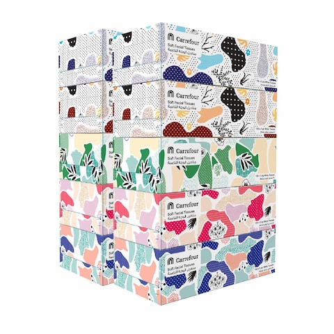 Carrefour Facial Tissue White 150 Sheets Pack of 10 price in UAE ...