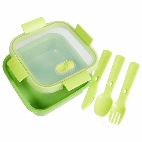 Buy Curver Smart to Go Square Lunch Box - 0.9 Liter - Green Online ...