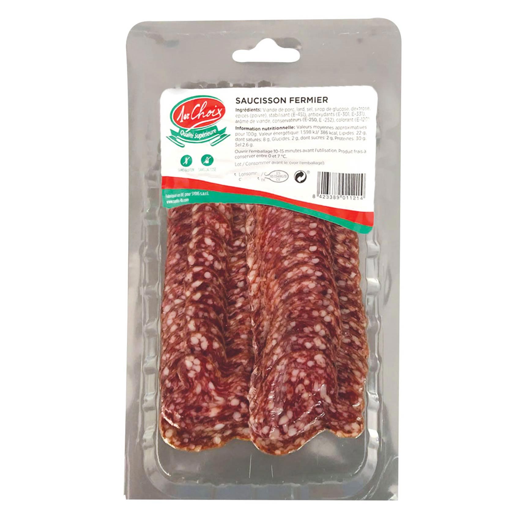 Buy 1er Choix Saucisson Fermier Tranches 80GR Online | Carrefour Lebanon