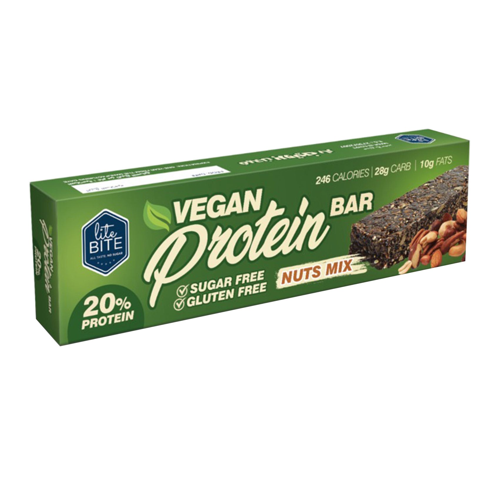 Buy Lite Bite Vegan Protein Bar with Nuts Mix - 60 gram Online ...
