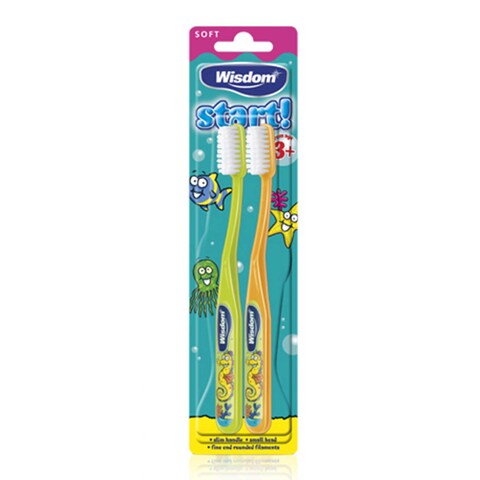 Buy Wisdom Start Soft Toothbrush 3+ Years 2 Pieces Online | Carrefour Kenya