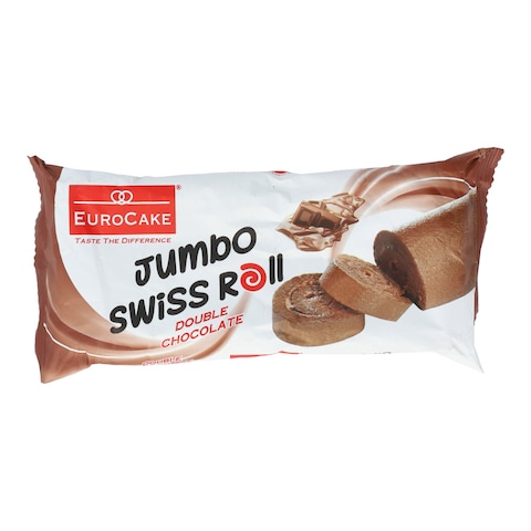 Buy Euro Cake Jumbo Swiss Roll Double Chocolate 60 gr Online ...
