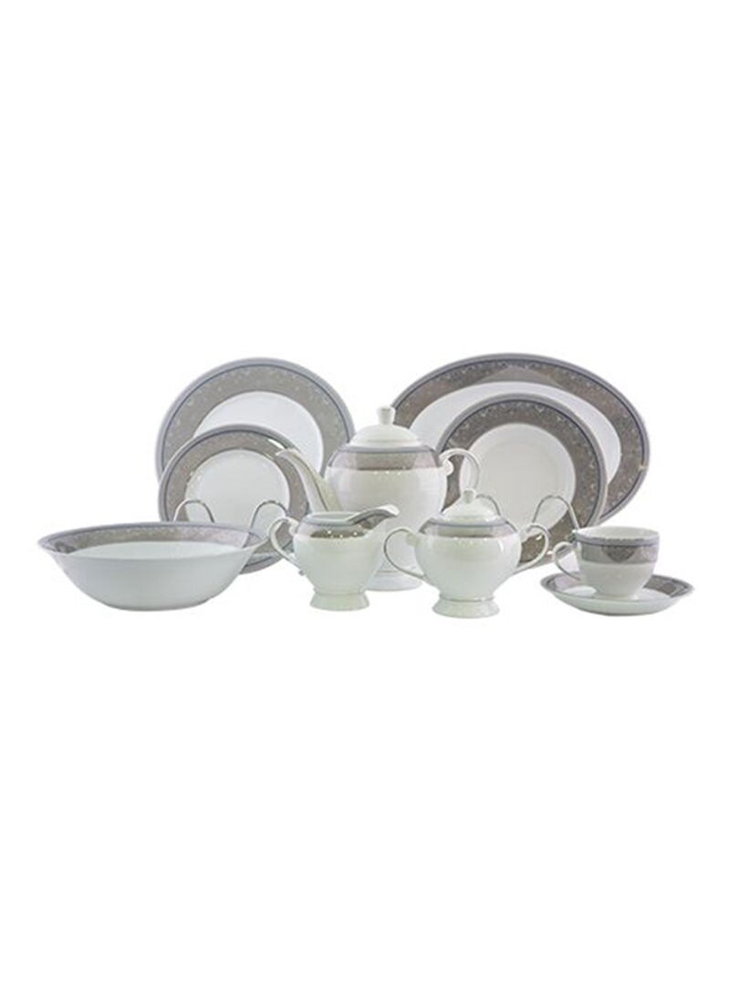Buy Homaidhi 47-Piece Dinnerware Set White Online | Carrefour KSA