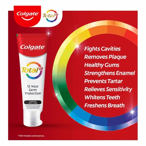 Colgate Total12 Deep Clean Charcoal Toothpaste 75ml Online | Carrefour Kenya