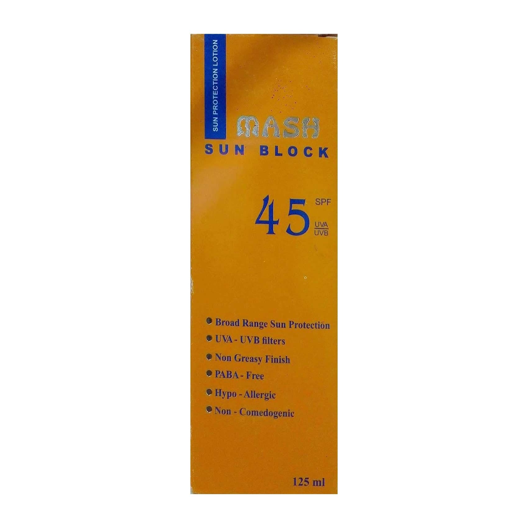 Buy Mash Sun Protection Lotion Spf 45 - 125 ml Online | Carrefour Egypt