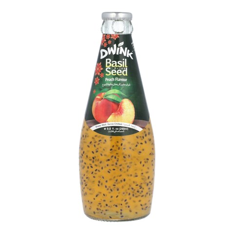 Buy Dwink Basil Drink Seed Peach Flavour 290ml Online | Carrefour Pakistan