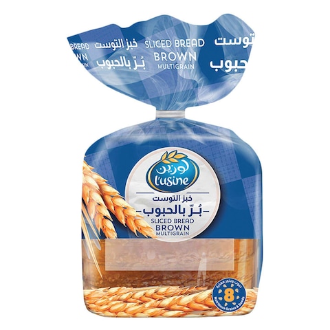 Buy Lusine Sliced Brown Multigrain Bread 275g Online | Carrefour KSA