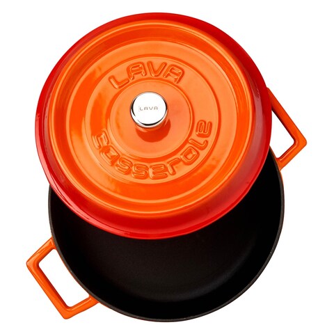 Lava Multi Purpose Shallow Casserole 28cm Orange Online | Carrefour Kenya