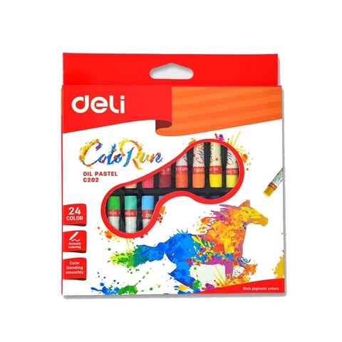 Buy Deli C20220 Oil Pastel - 24 Colors Online | Carrefour Egypt