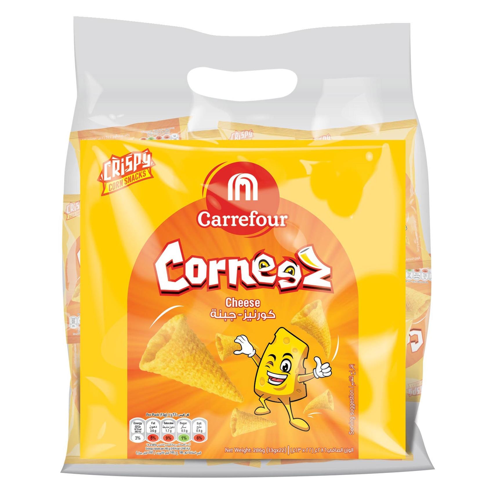 Buy Carrefour Corneez Cheese 13gx22 Polybag Online | Carrefour KSA