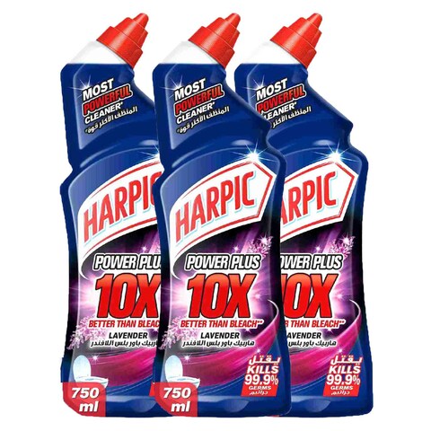 Harpic Power Plus 10X Lavender Toilet Cleaner 750ml Pack of 3 price in UAE | Carrefour UAE ...
