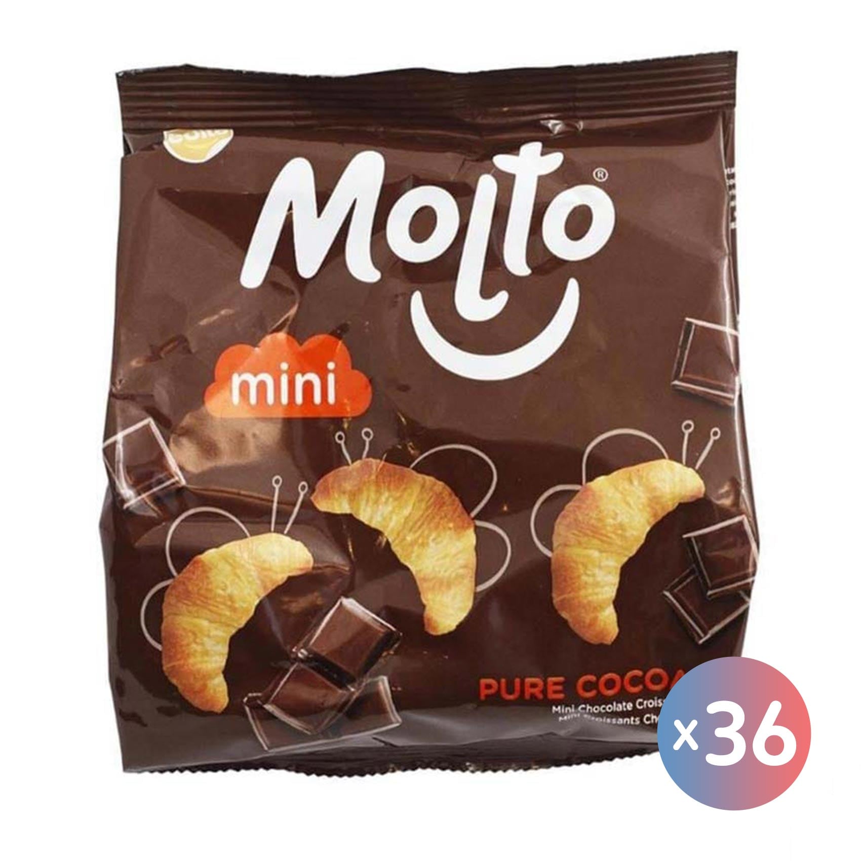 Buy Molto Mini Chocolate Croissant - 36 Count Online | Carrefour Egypt