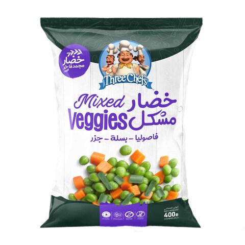 Buy Three Chefs Mixed Vegetable - 400 gram Online | Carrefour Egypt