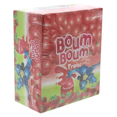 Buy Boum Boum Strawberry Liquid Filled Bubble Gum Pops 275g Online ...