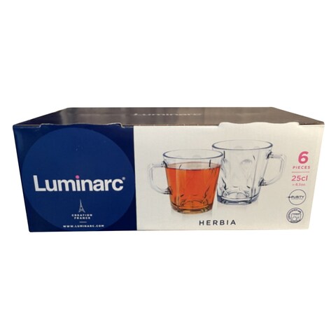 Buy Luminarc Herbia Mug 250ml x 6 Pieces Clear Online | Carrefour Kenya