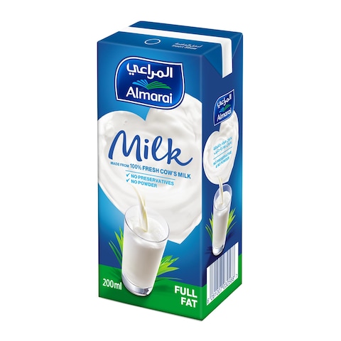 Buy Almarai Long Life Full Fat Milk 200ml Online | Carrefour KSA