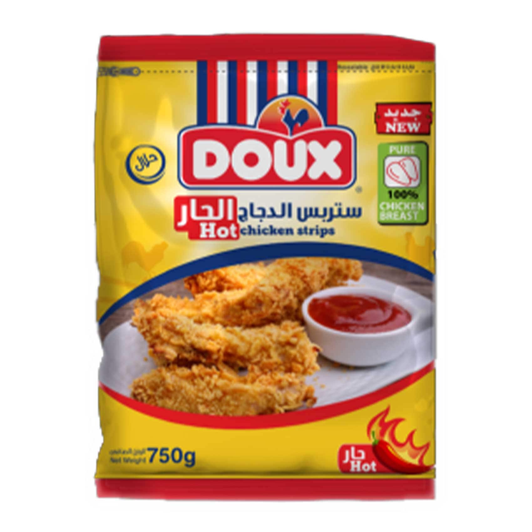 Buy Doux Hot Chicken Strips 750g Online | Carrefour KSA