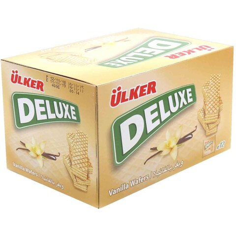 Ulker Wafer Deluxe Vanilla 40 Gram 12 Pieces Online | Carrefour Jordan