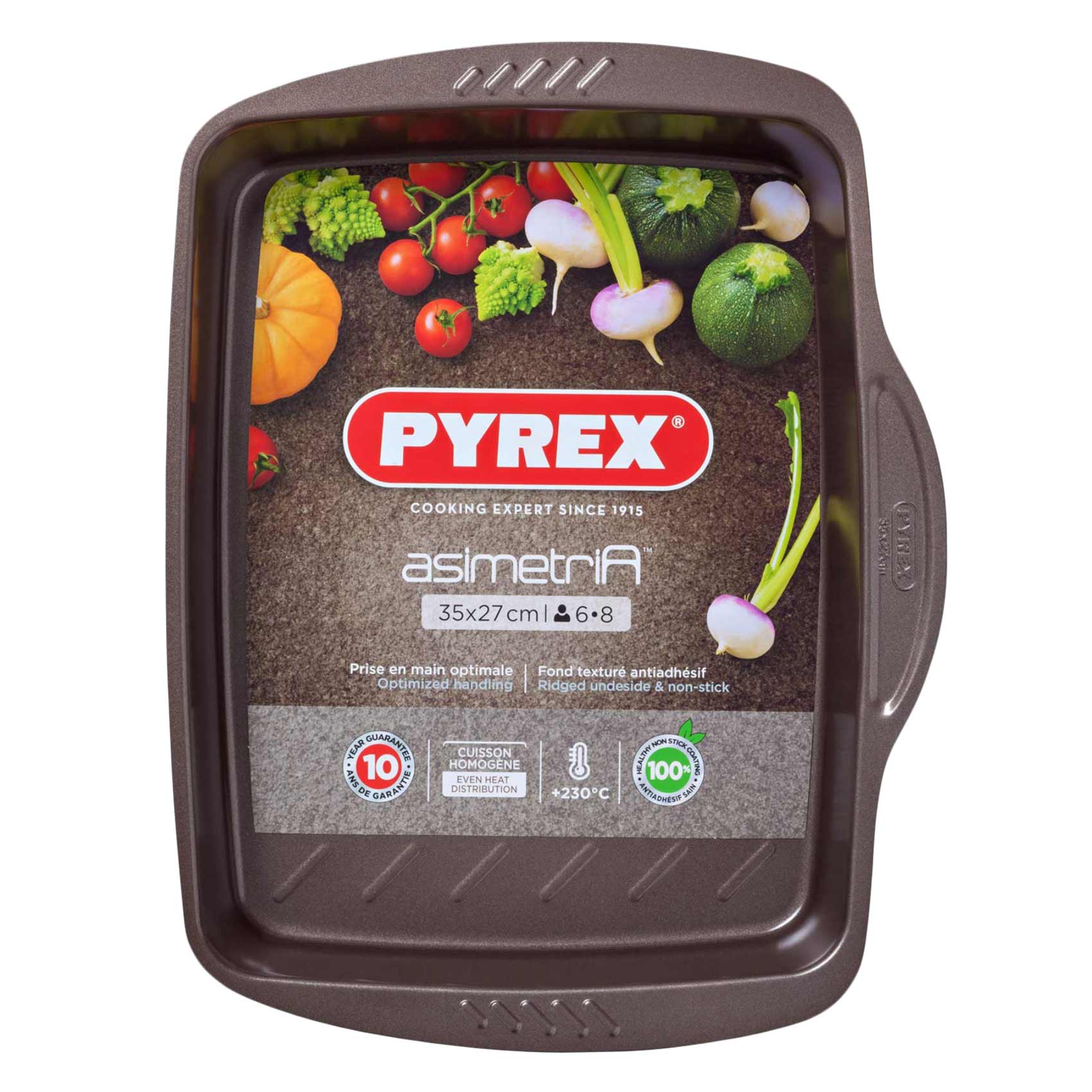 Buy Pyrex Asimetria Easy Grip Rectangular Roaster Baking Tray 35x27cm ...