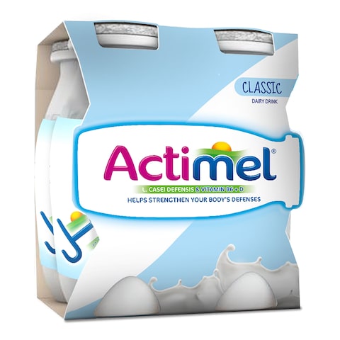 Buy Actimel Classic Plain Dairy Low Fat Drink 93ml Pack of 4 Online ...