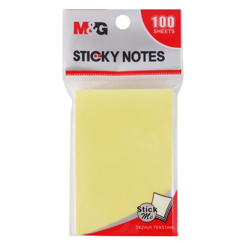 Buy M&G Sticky Notes 100 Pieces (3x2 Inch) Yellow Online | Carrefour Kenya