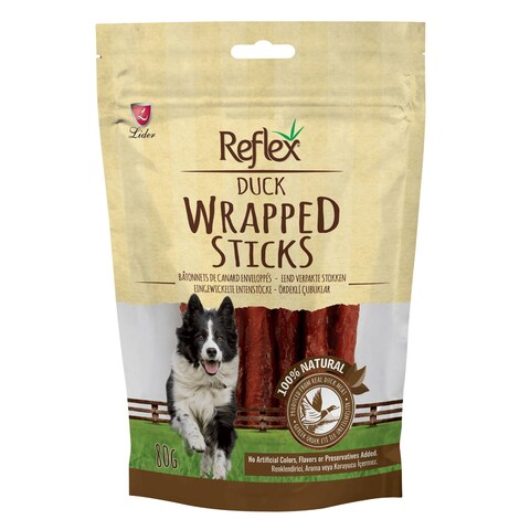 Buy Reflex Dog Treat Duck Wrapped Sticks 80g Online | Carrefour Kenya
