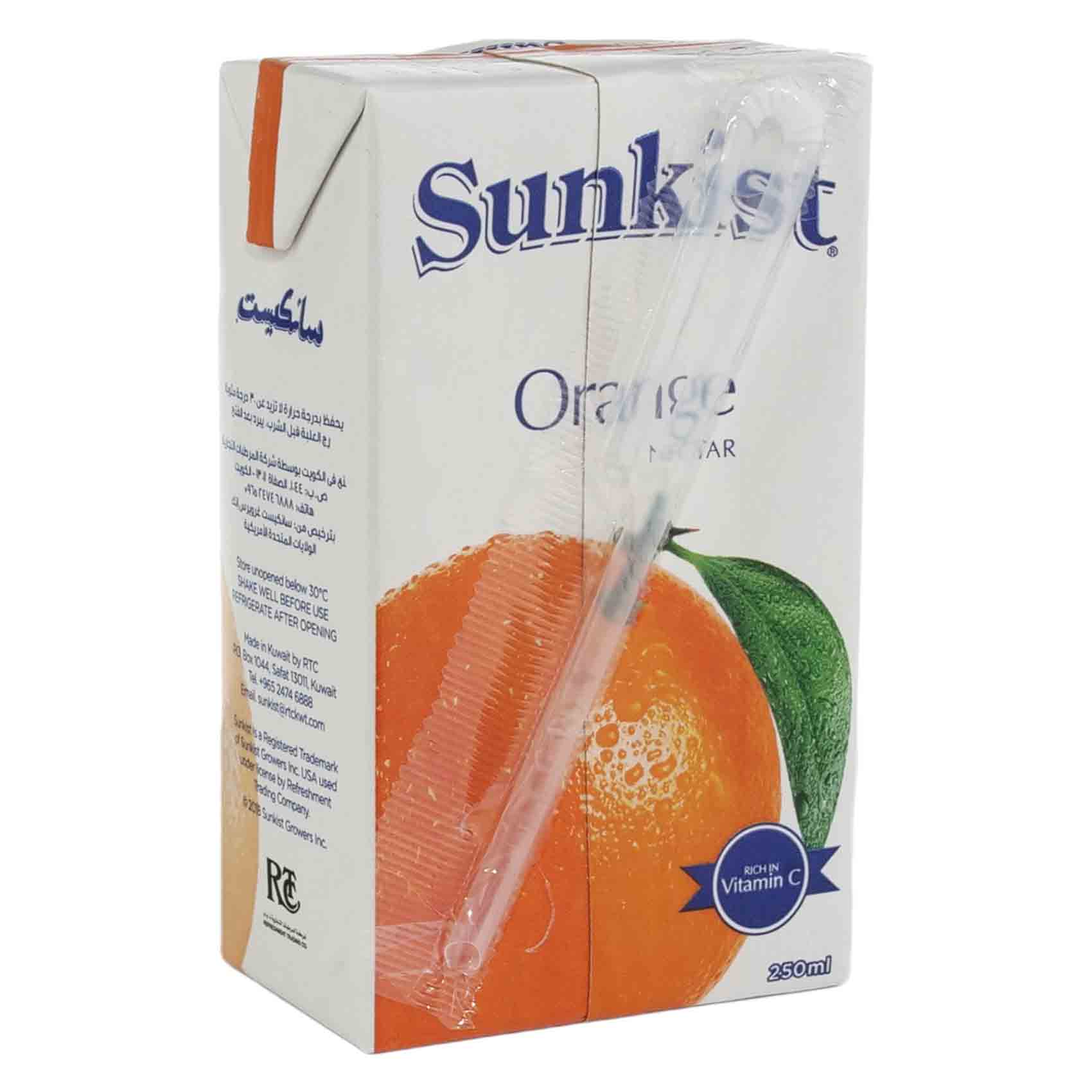 Buy Sunkist Orange Nectar Drink 250ml Online Carrefour Kuwait