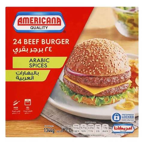 Americana Quality Arabic Spices 24 Beef Burger 1344g price in Kuwait ...