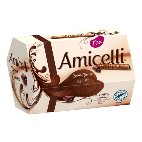 Amicelli Milk Chocolate Wafer Rolls With Cocoa Cream Filling 225g price ...