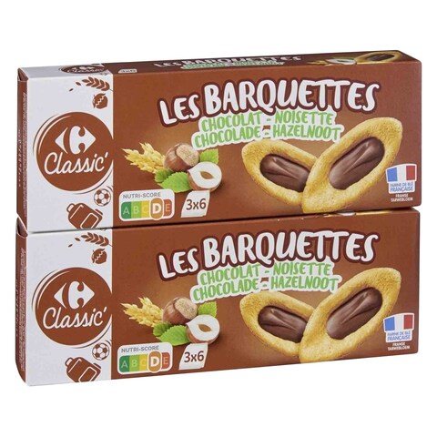 Buy Carrefour Classic Hazelnut Chocolate Filled Cookies 120GR X2 Online ...