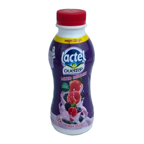 Buy Lactel Duetto Berrie & Strawberry Yogurt Drink - 210 ml Online ...