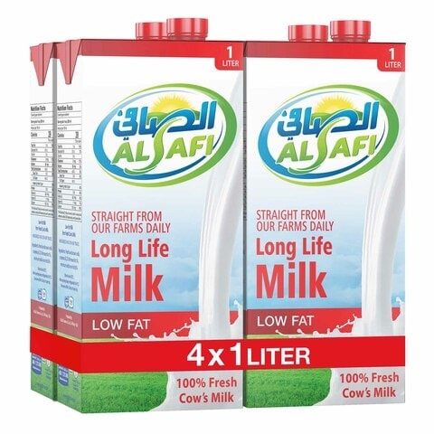 Al Safi UHT Milk Low Fat 1l x4 price in Kuwait | Carrefour Kuwait ...