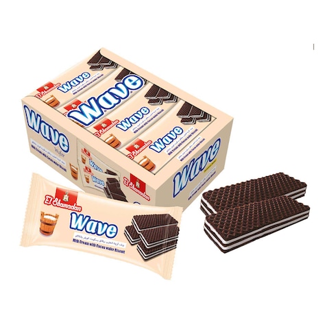 Buy Wave Cocoa Wafer Biscuit Filled With Milk Cream - 5 Count Online ...