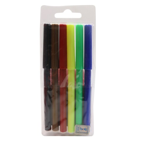 Buy Ashoka Fiber Tip Color Pens 6 Pieces Online | Carrefour Kenya