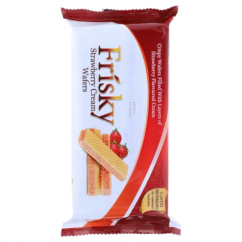 Buy Innovative Frisky Strawberry Cream Wafers 85 gr Online | Carrefour ...
