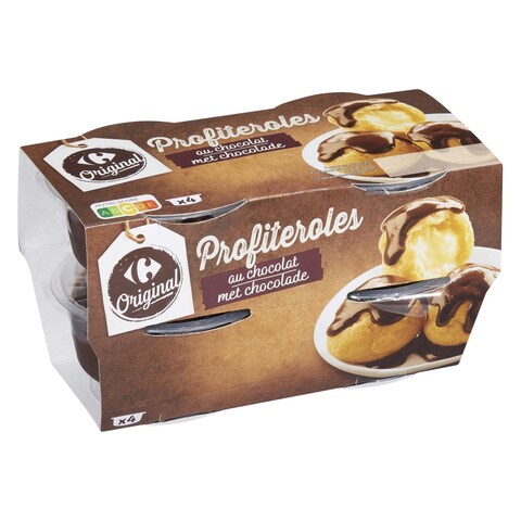 Buy Carrefour Original Chocolate Profiteroles Dessert 90g x Pack of 4 ...