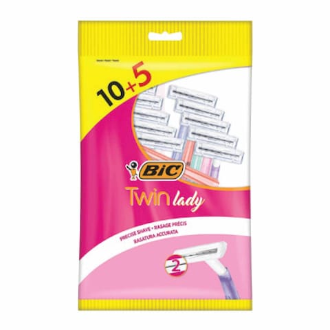 BiC Twin Lady Disposable Razor Multicolour 15 count price in Saudi ...