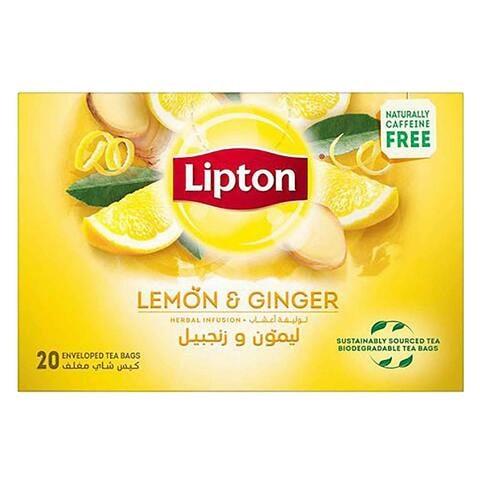 Lipton Herbal Infusion Tea Lemon Ginger 20 Teabags price in Kuwait ...