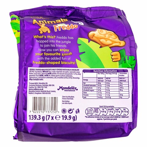 Buy Cadbury Animals With Freddo Mini Biscuits 139.3g (7 Pieces) Online ...