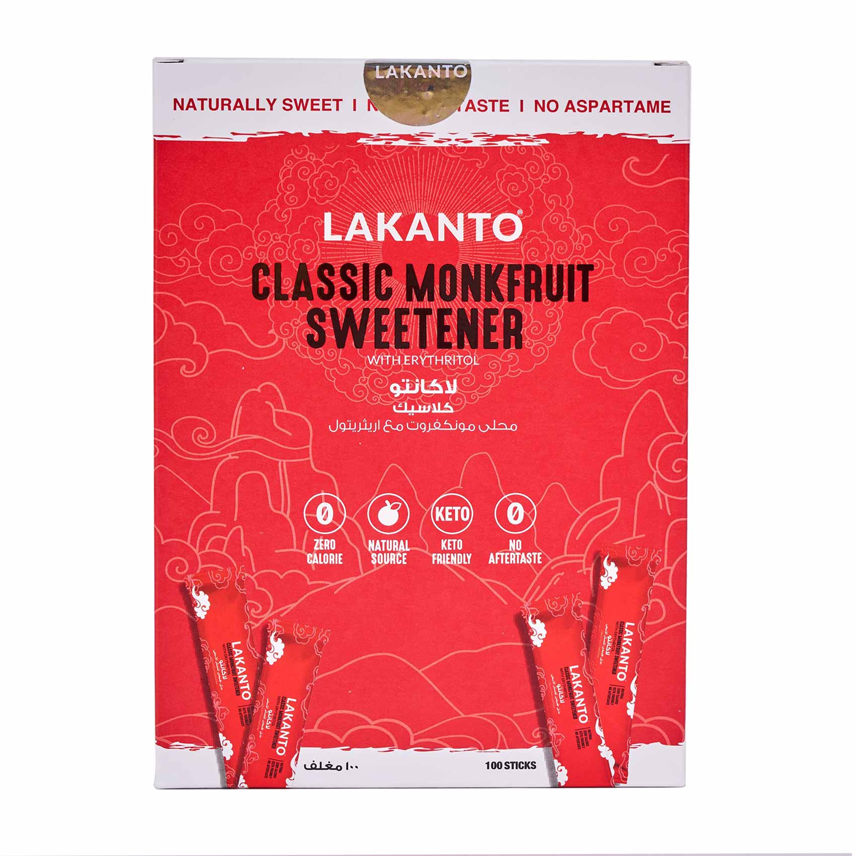 Buy Lakanto Monkfruit Natural Sweetener - 100 Stick Online | Carrefour ...