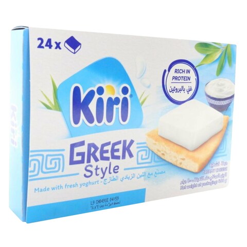 Buy Kiri Greek Style Spreadable Cream Cheese 24 Portions 400g Online ...